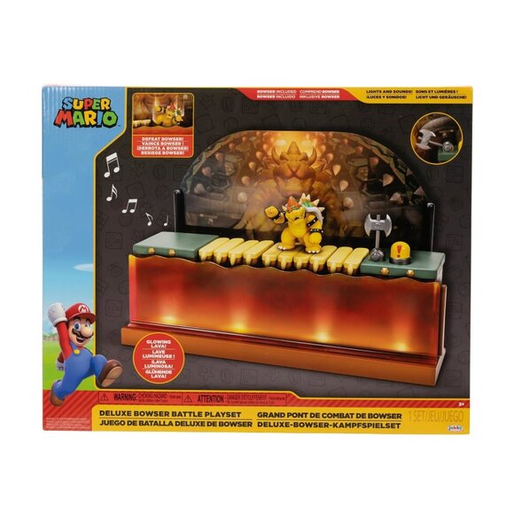 Jaxx Pacific | Toys | Nintendo Super Mario Deluxe Bowser Battle Playset ...